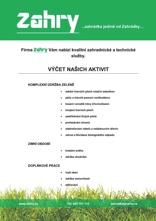 Zahry, s.r.o. (Jirny, Nové Jirny) • Firmy.cz