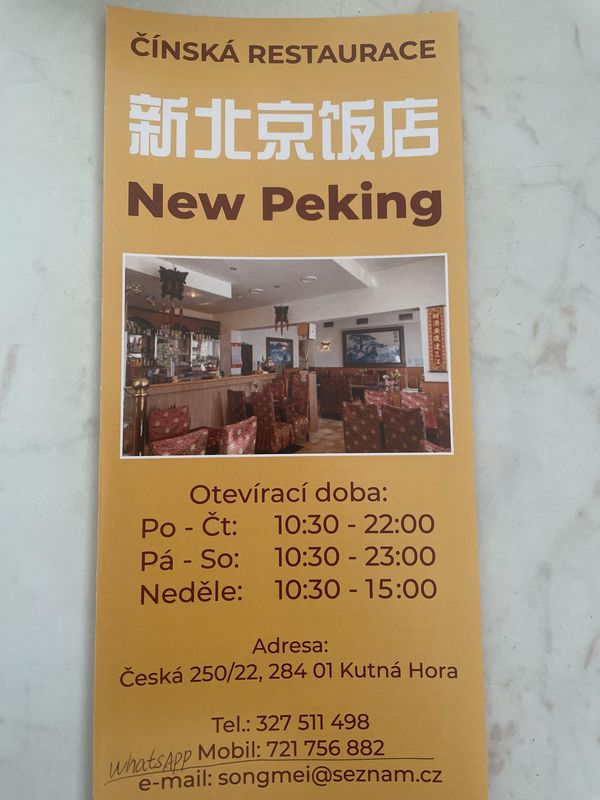 New Peking (Kutná Hora-Vnitřní Město) • Firmy.cz